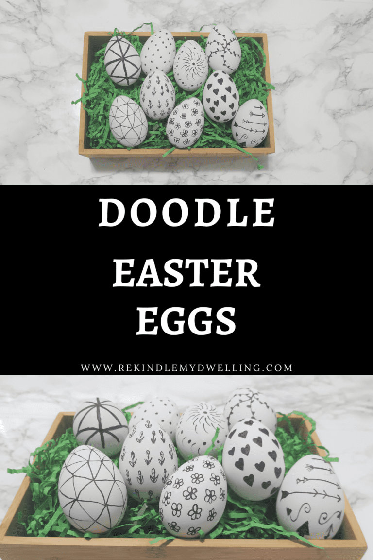 Doodle Easter Eggs in Black and White - Rekindle My Dwelling