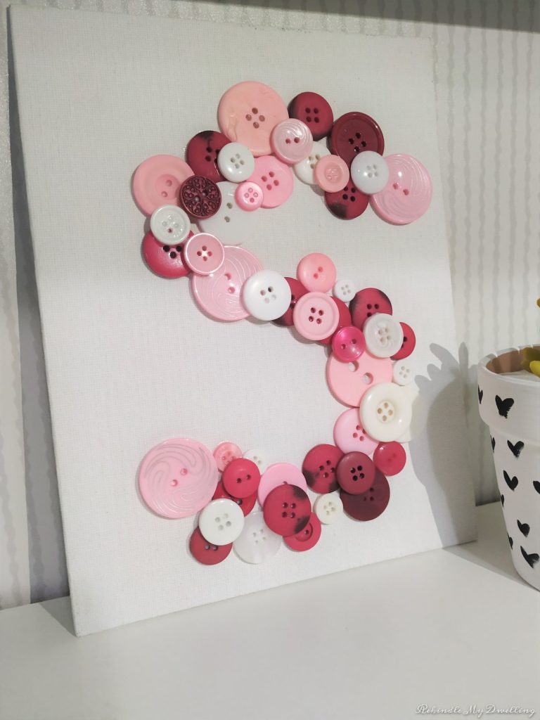 Button Monogram Letter DIY - Rekindle My Dwelling